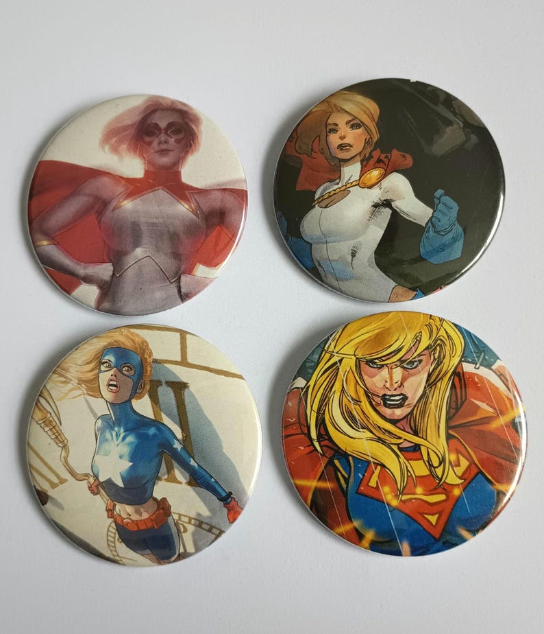 Supergirl/stargirl Collector's 2 Inch Pin-back Button (4) - Etsy