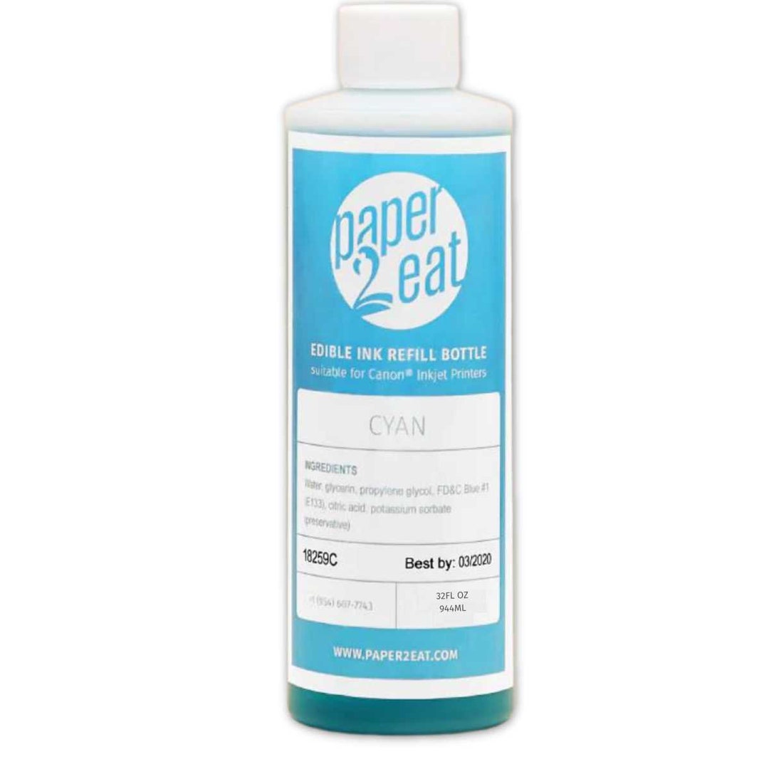 32 Fl. Oz. (944 Ml) Cyan Edible Ink Refill Bottle - Etsy