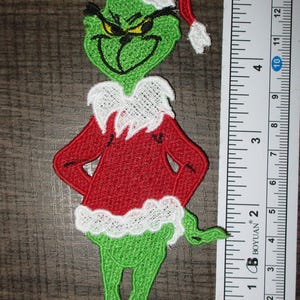 Grinch Ornament Machine Embroidered - Etsy