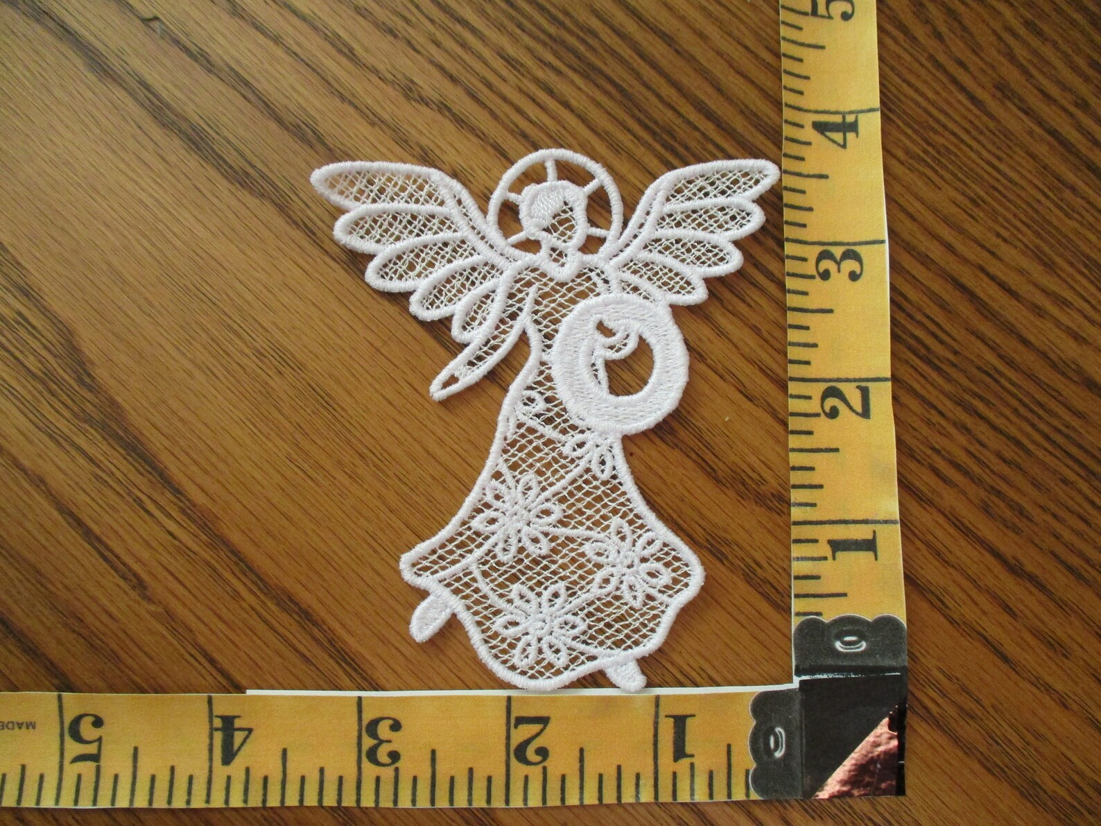 Angel Lace Ornament Machine Embroidered - Etsy