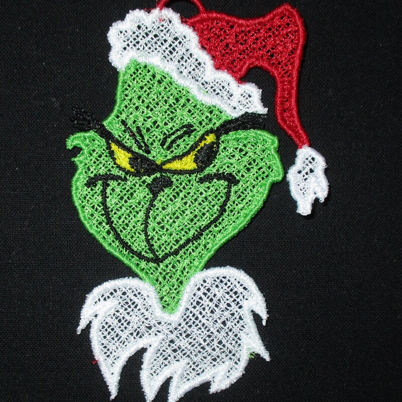 Grinch Embroidery Design - Etsy
