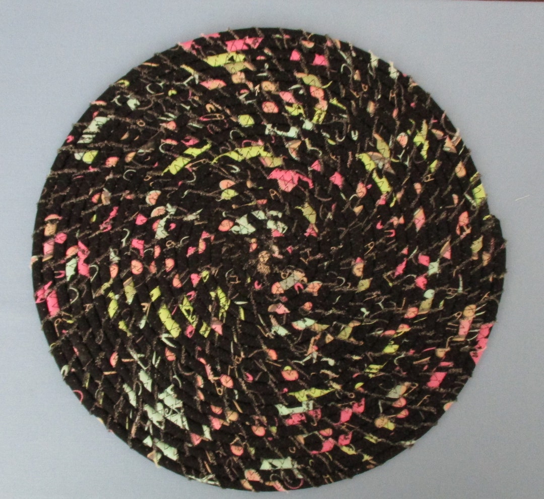 Trivets Made Out of Rope and Fabric - Etsy