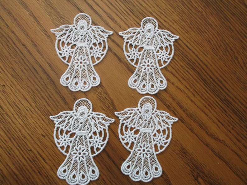 Angel Lace Ornament Machine Embroider 165543 - Etsy