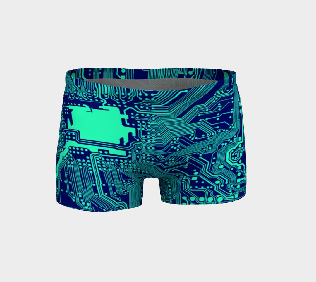Circuit Board Shorts (blue/aqua) - Etsy