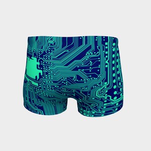 Circuit Board Shorts (blue/aqua) - Etsy