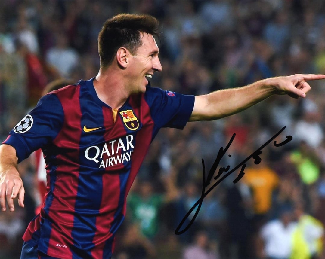 Limited Edition Lionel Messi Barcelona Signed Photograph CERT PRINTED ...