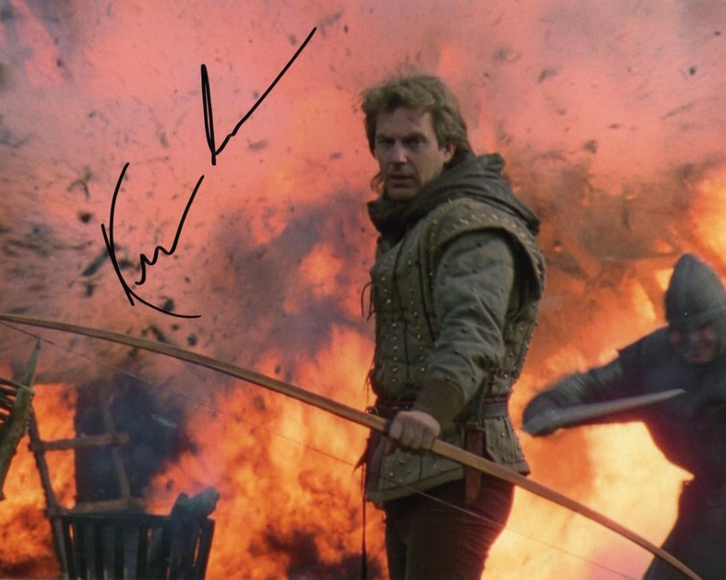 Limited Edition Kevin Costner Robin Hood Signed Photograph CERT PRINTED ...