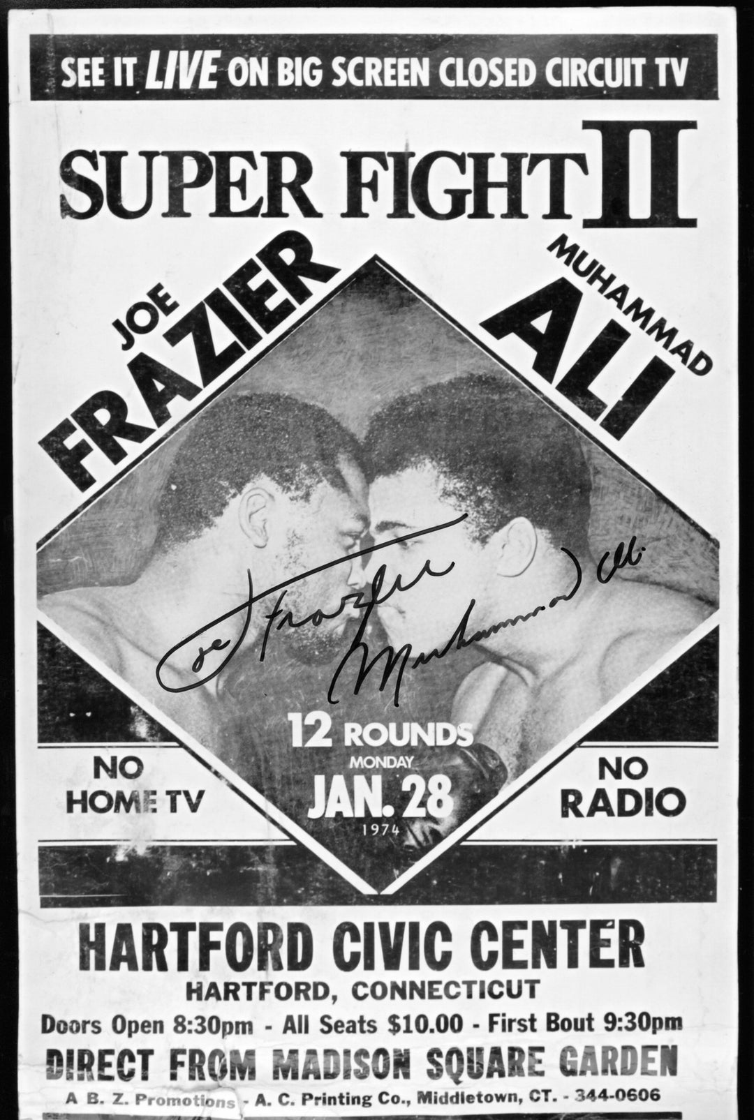 Limited Edition Muhammad Ali Joe Frazier Boxing Signed Photograph CERT ...