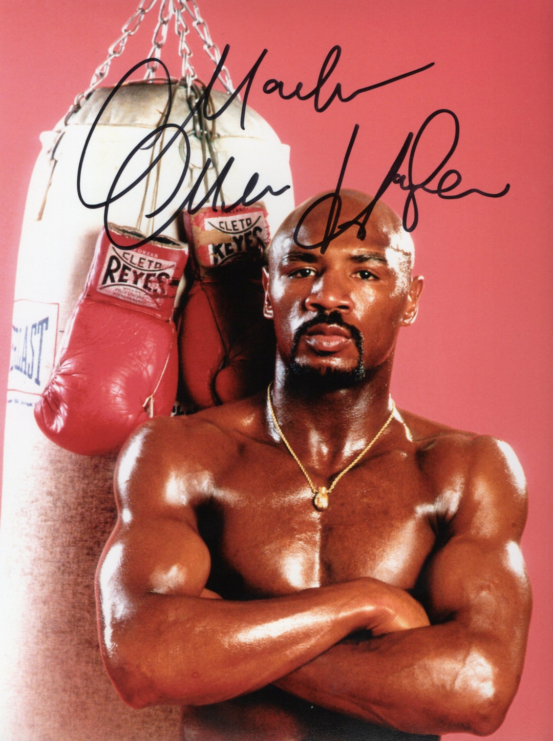 Limited Edition Marvin Hagler Boxing Signed Photograph CERT PRINTED ...