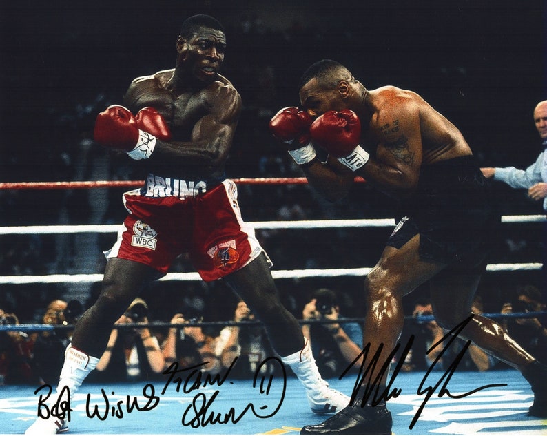 Limited Edition Mike Tyson Frank Bruno Boxing Signed Photograph CERT ...
