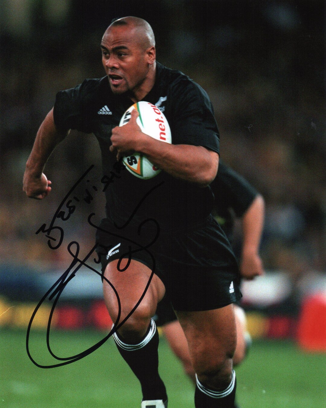 Limited Edition Jonah Lomu Rugby Signed Photograph CERT PRINTED ...