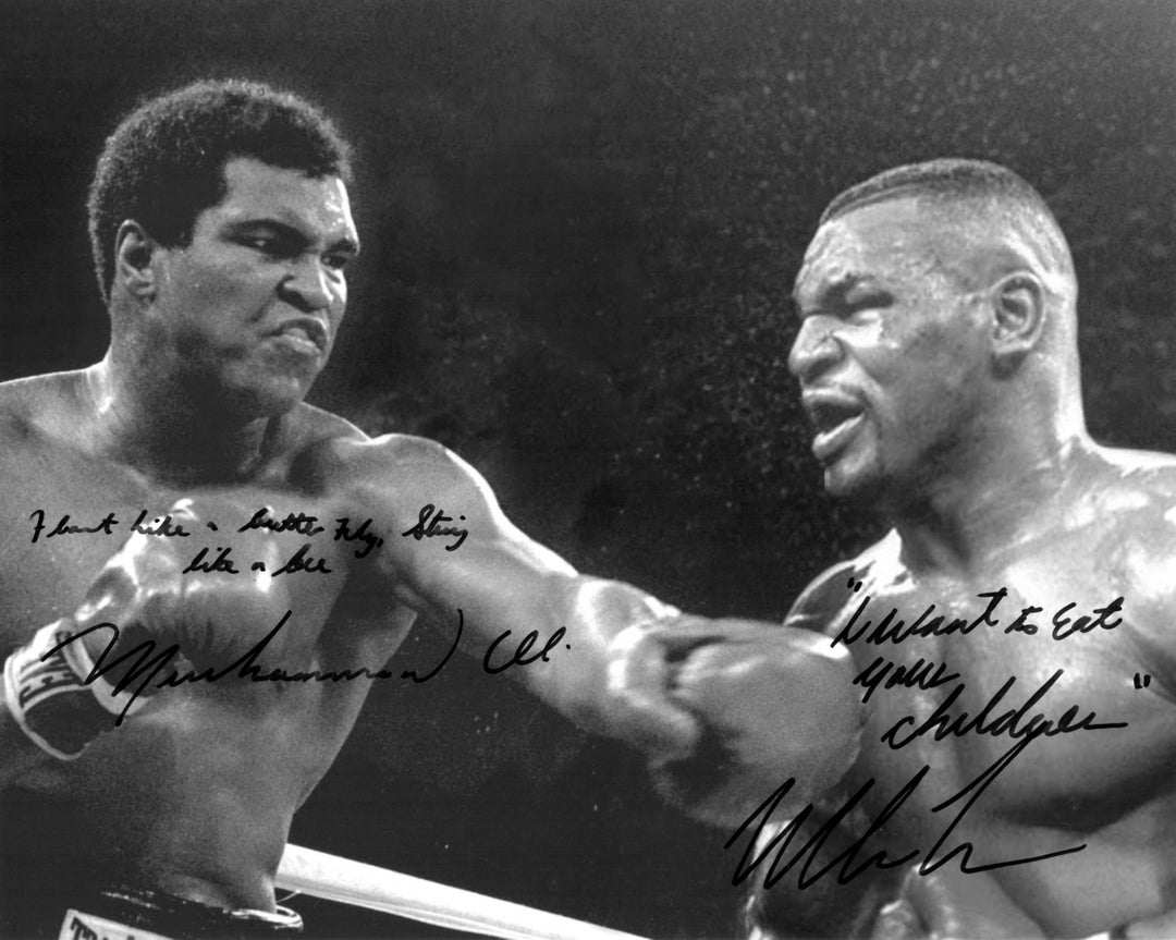 Limited Edition Muhammad Ali Mike Tyson Boxing Signed Photograph CERT PRINTED AUTOGRAPH - Etsy