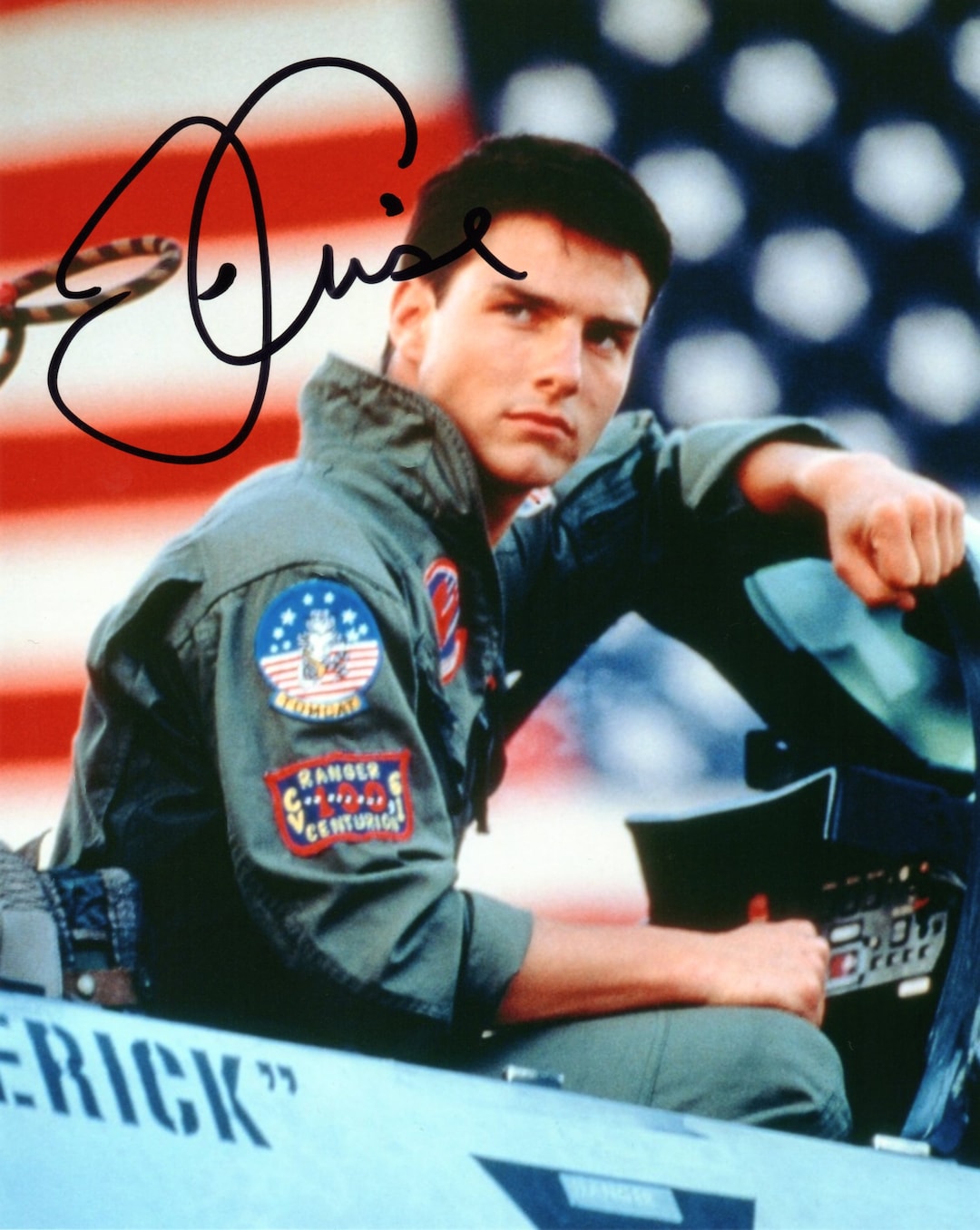 Limited Edition Tom Cruise Top Gun Signed Photograph CERT PRINTED ...