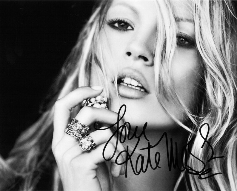 Limited Edition Kate Moss Signed Photograph CERT PRINTED AUTOGRAPH - Etsy