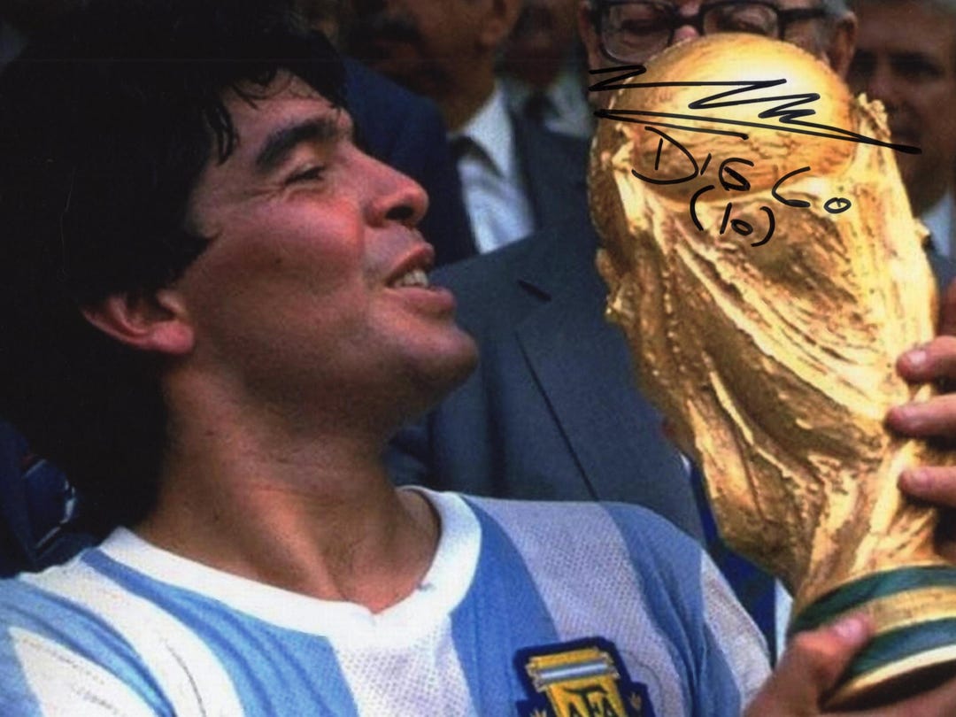 Limited Edition Diego Maradona Argentina Signed Photograph CERT PRINTED ...