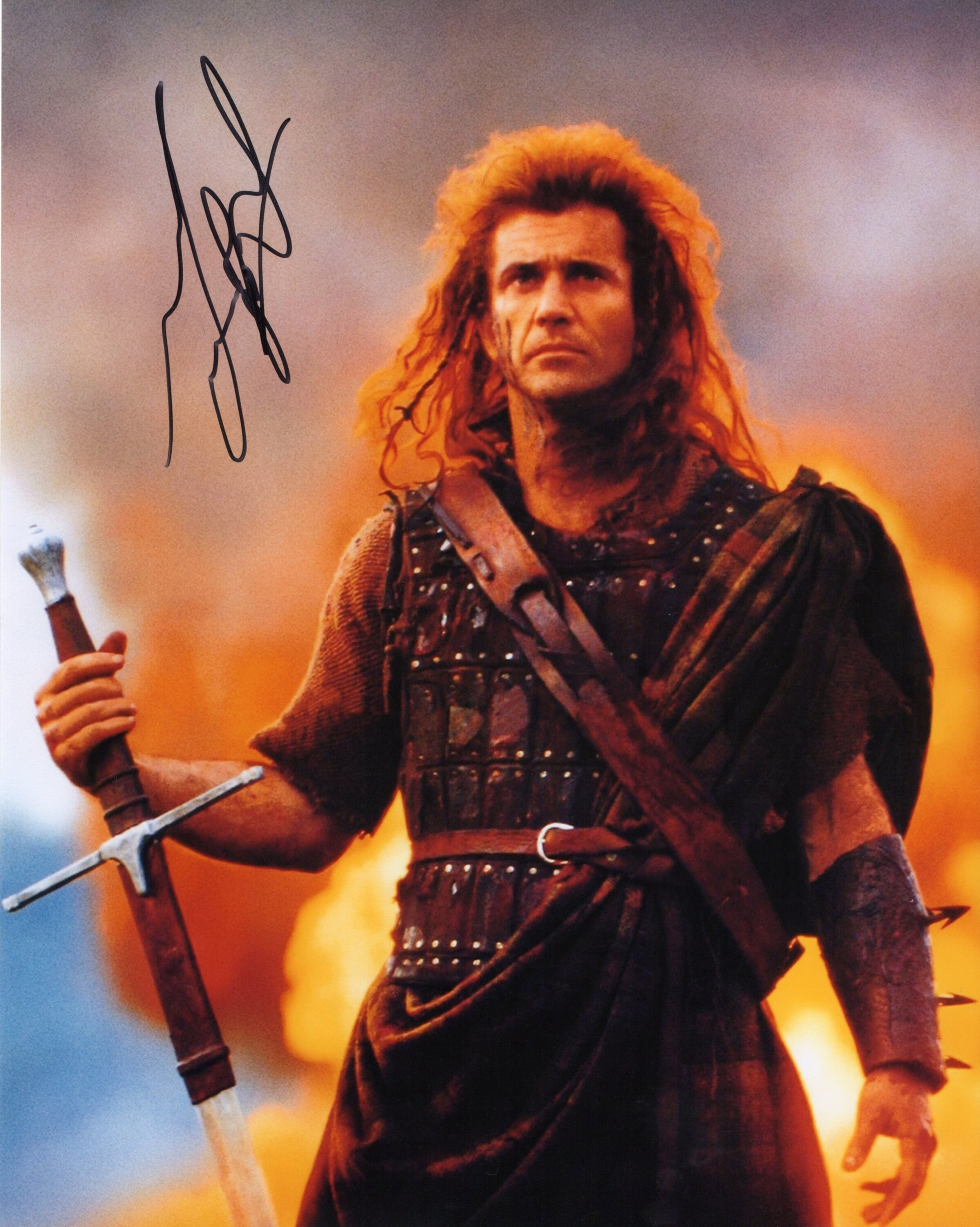Limited Edition Mel Gibson Braveheart Signed Photograph CERT PRINTED ...