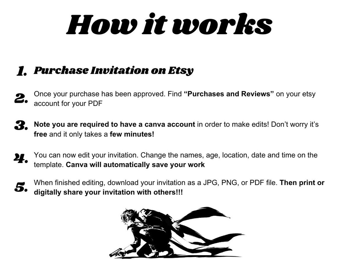 Digital Editable Persona 5 Birthday Invitation, Personalized Persona 5 ...