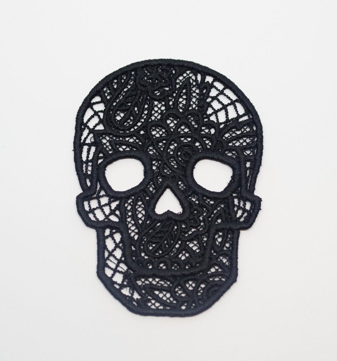 Skull Lace, Darkly Skull, Lace Applique, Halloween Decor, Halloween ...