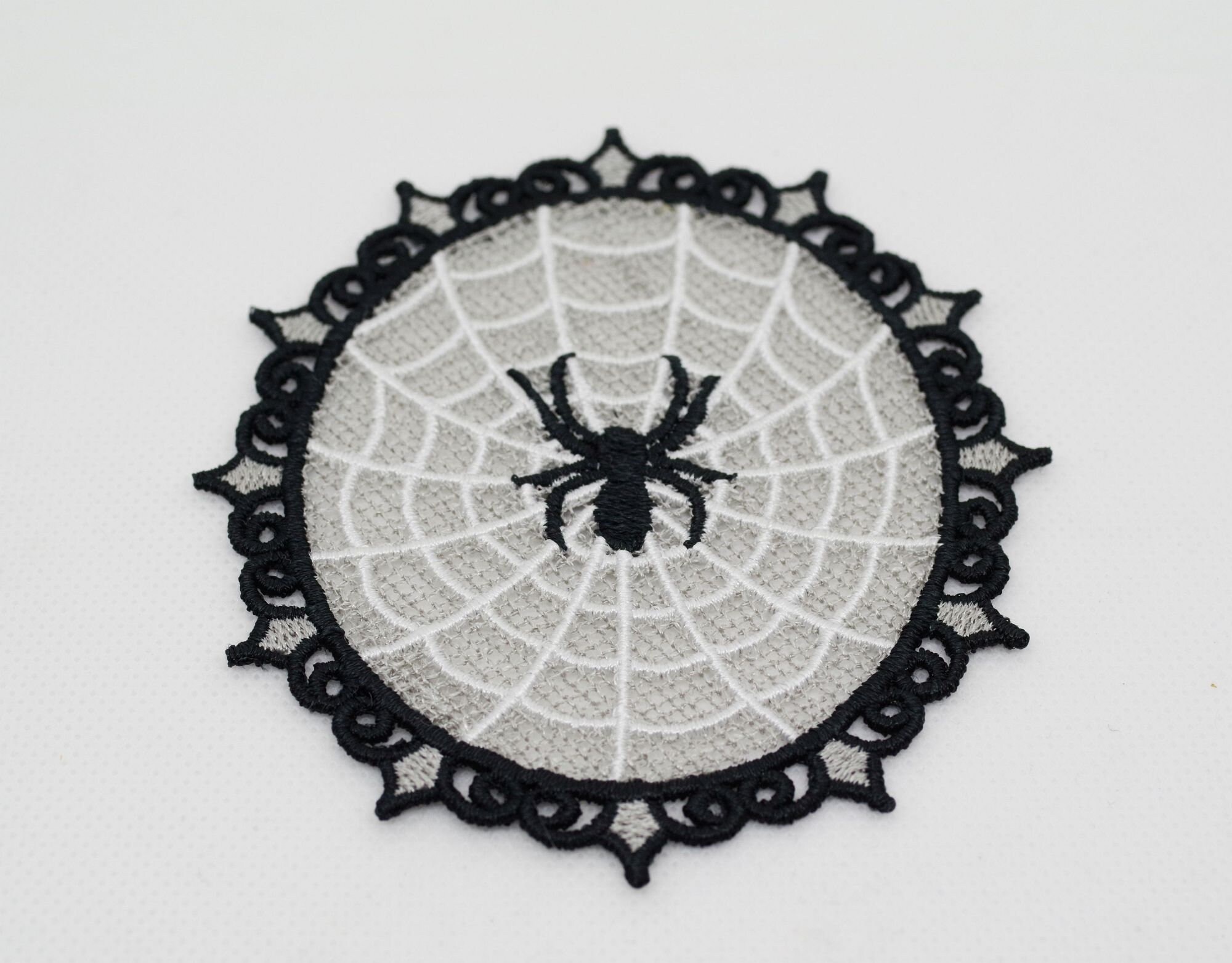 Embroidered Spider Web Lace: Halloween Decoration - Etsy