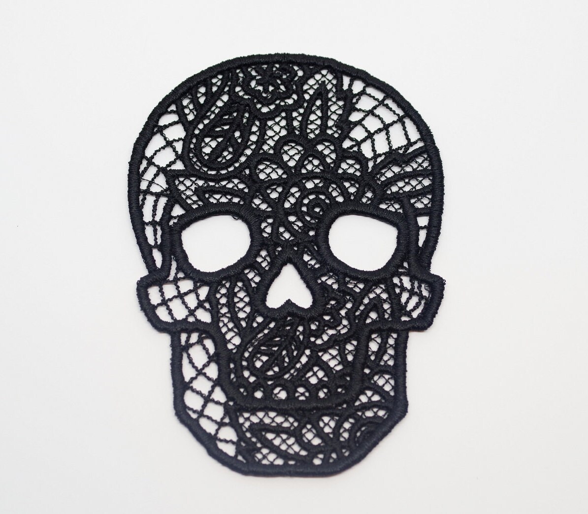 Skull Lace, Darkly Skull, Lace Applique, Halloween Decor, Halloween ...