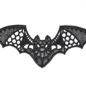 Gothic Home Decor, Black Bat, Bat Lace Charms, Flying Bat, Halloween ...
