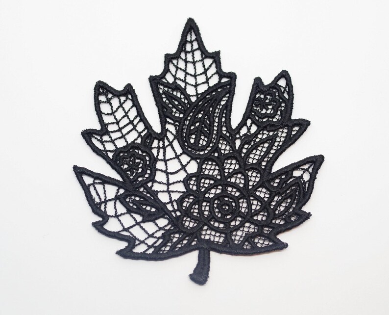 Leaf Lace, Darkly Delicate Lace,lace Applique, Gothic Lace, Best Gift ...