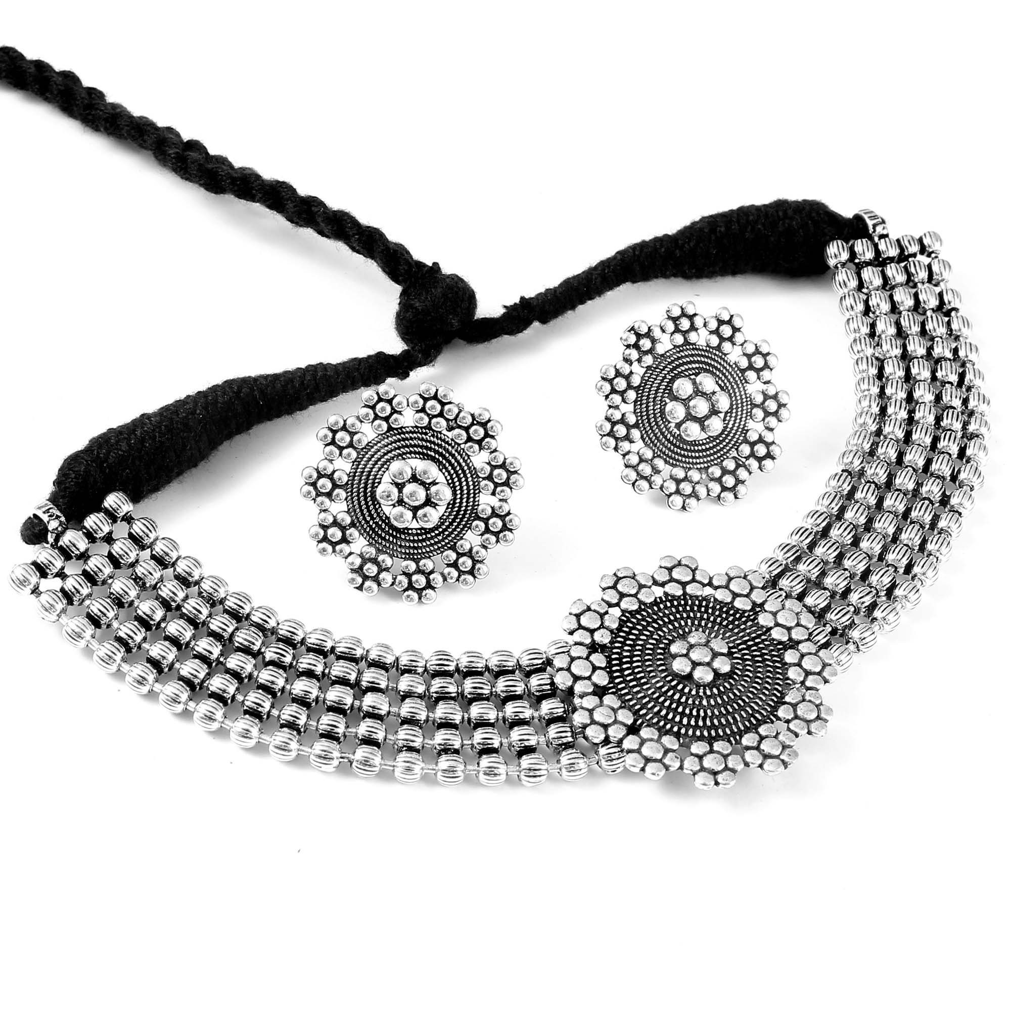 Oxidized Silver Plated Handmade Party Wear Adjustable Thread - Etsy