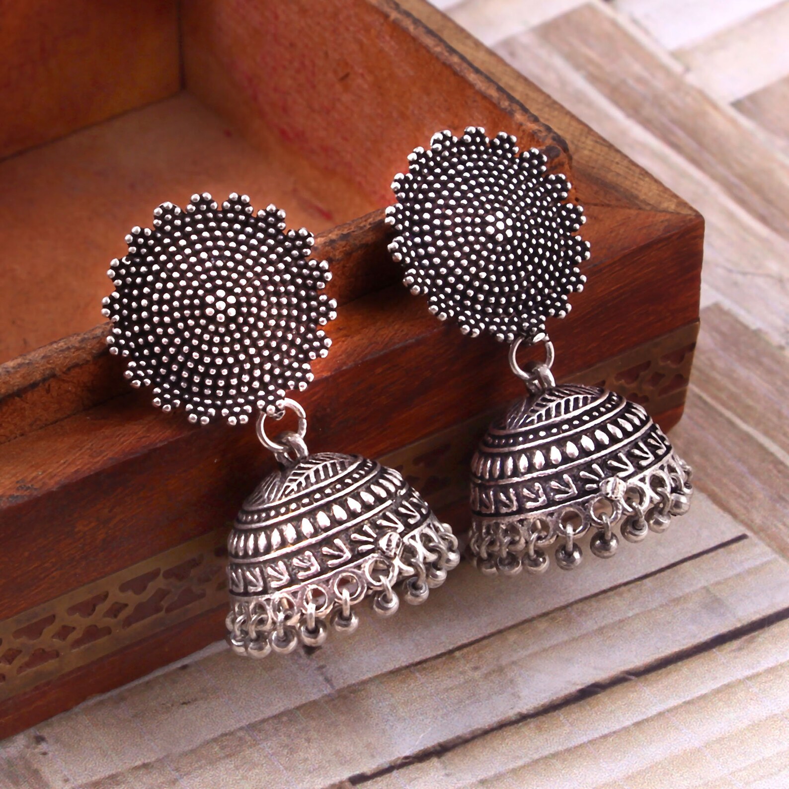 Oxidized Silver Plated Handmade Light Weight Jewelry Set/ - Etsy