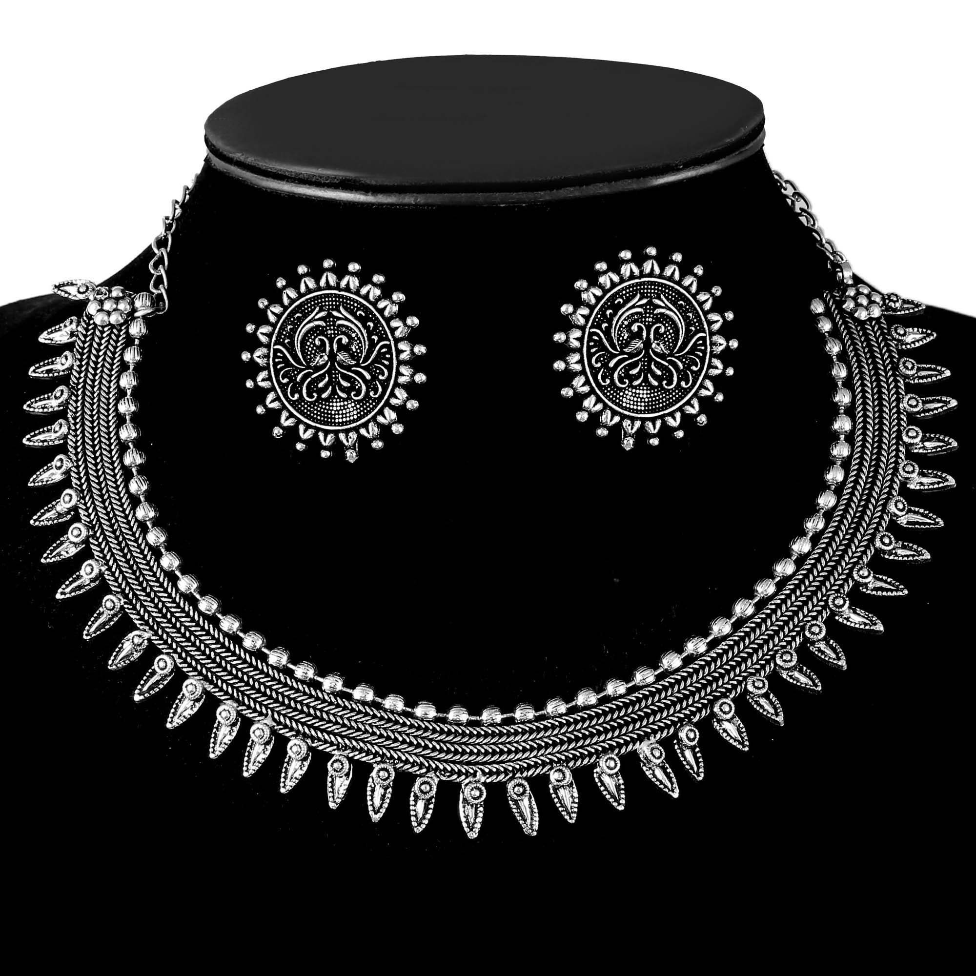 Oxidized Silver Plated Handmade Designer Jewellery Set/ Party - Etsy