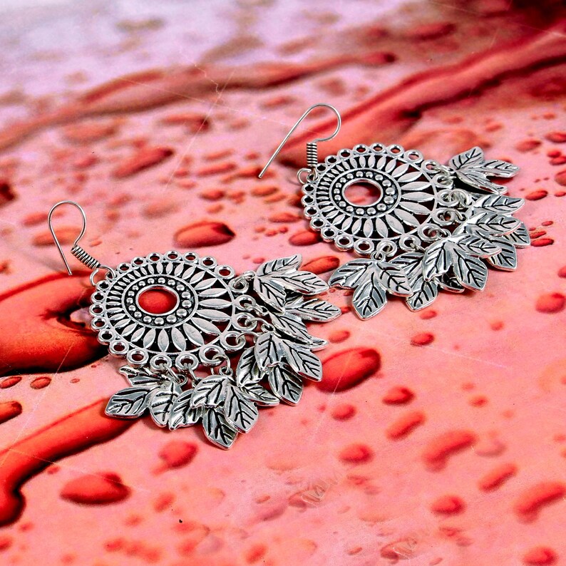 Oxidized German Silver Jhumka Jhumki Party wear Earrings for | Etsy