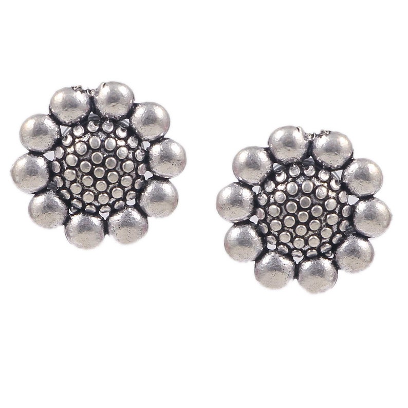 Oxidized Silver Plated Handmade Best Quality Light Weight Stud - Etsy
