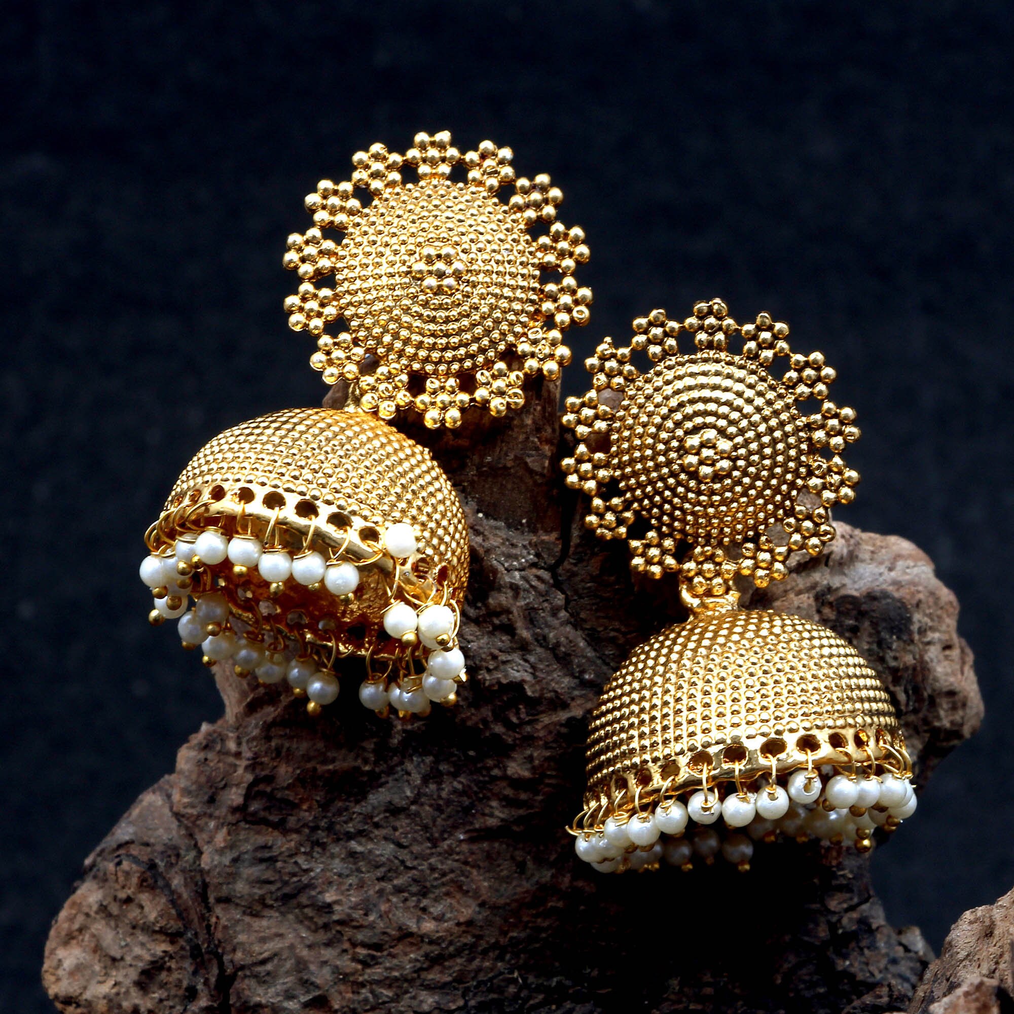 Bollywood Oxidized Gold Plated Jhumka Jhumki Dangle Drop | Etsy