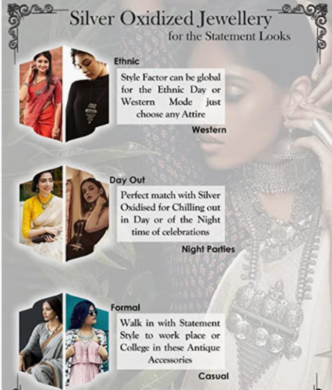 Bollywood Oxidized Silver Plated Handmade Wedding Jewelry Set/ - Etsy