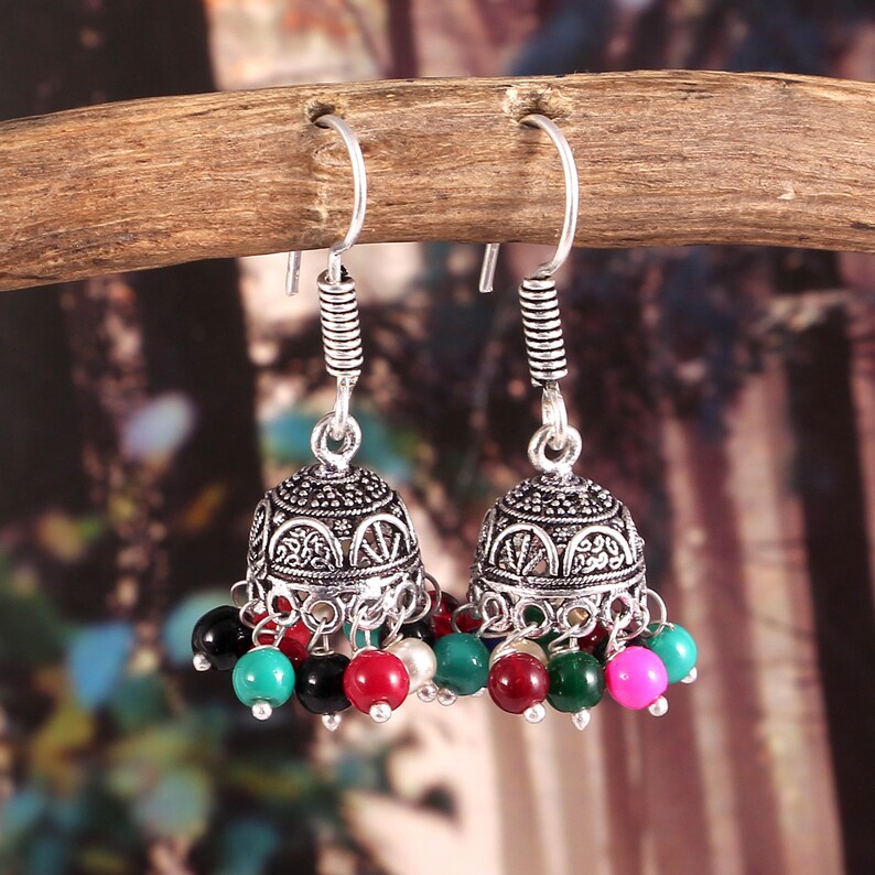 Oxidized Silver Plated Handmade Light Weight Multi-color - Etsy