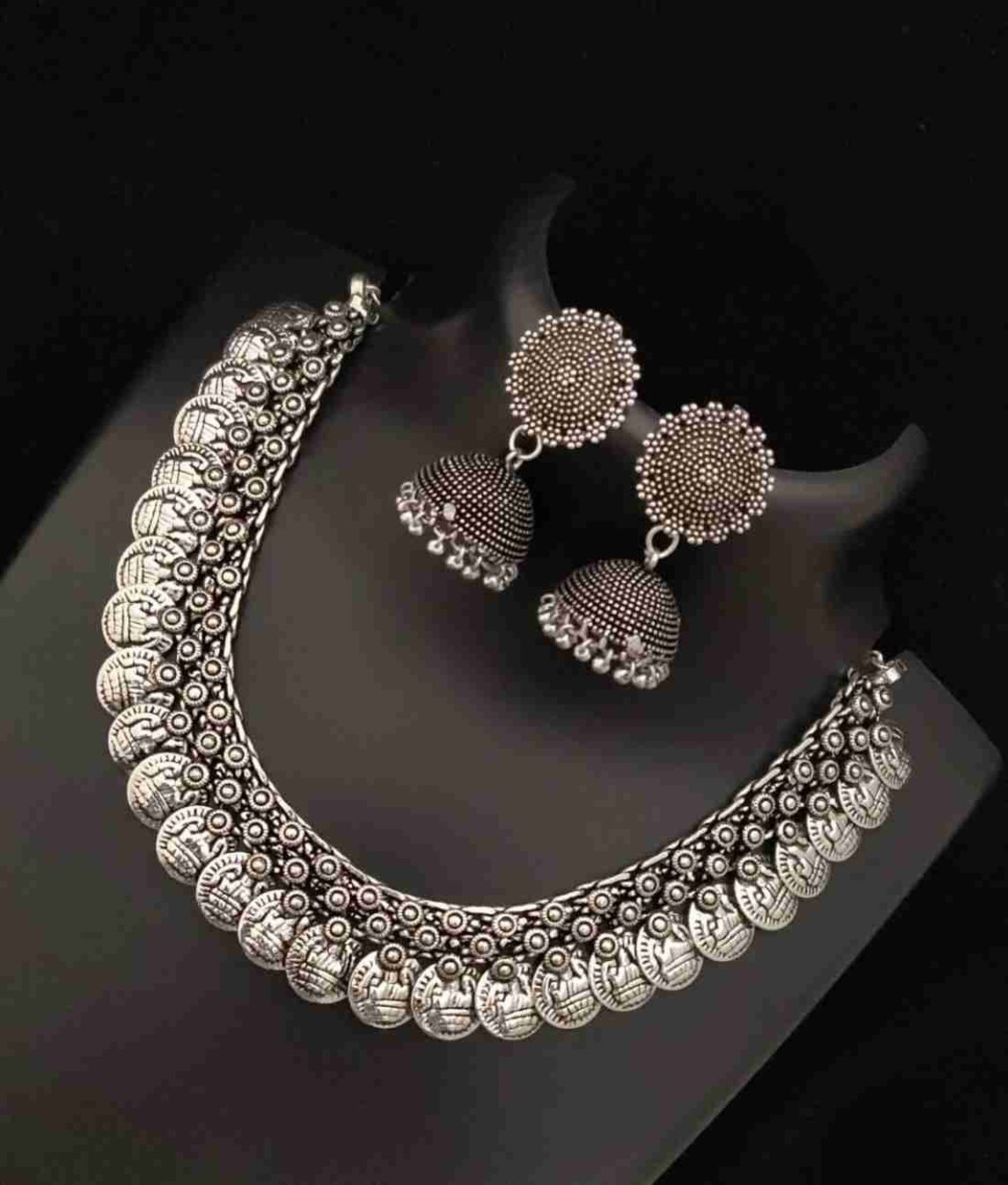 Oxidized Silver Plated High Quality Designer Jewellery Set/ - Etsy