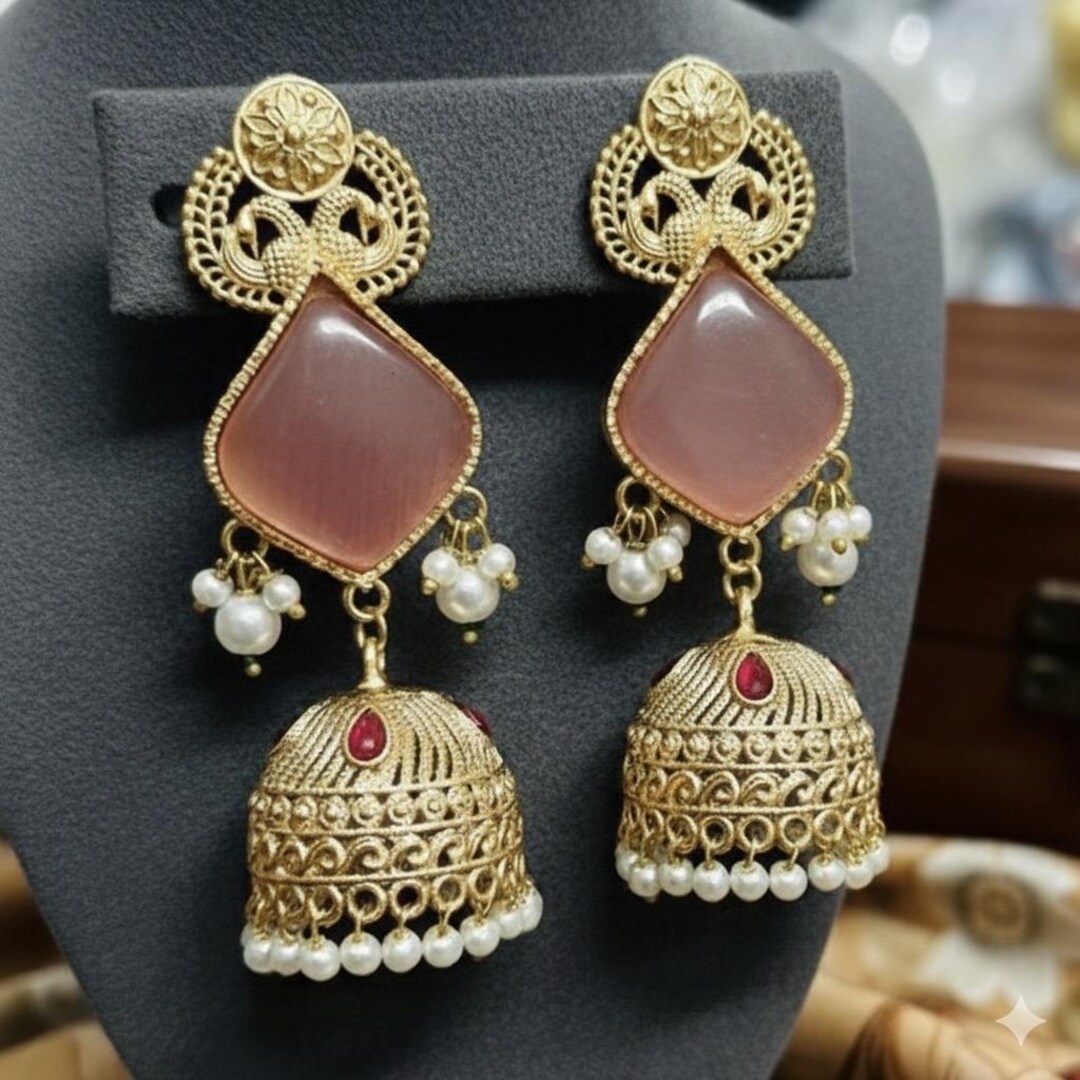 Gold Plated High Quality Premium Jhumkas Jhumki Earrings for Women - Etsy