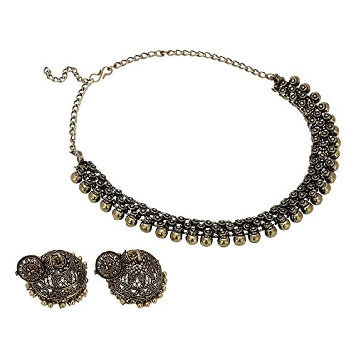 Oxidized Gold Plated Handmade Jewellery Set/ Party Wear Jewely - Etsy