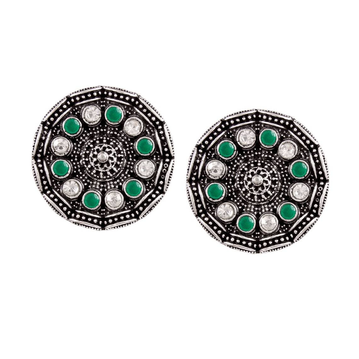 Oxidized Silver Plated Handmade Statement Party Wear | Etsy