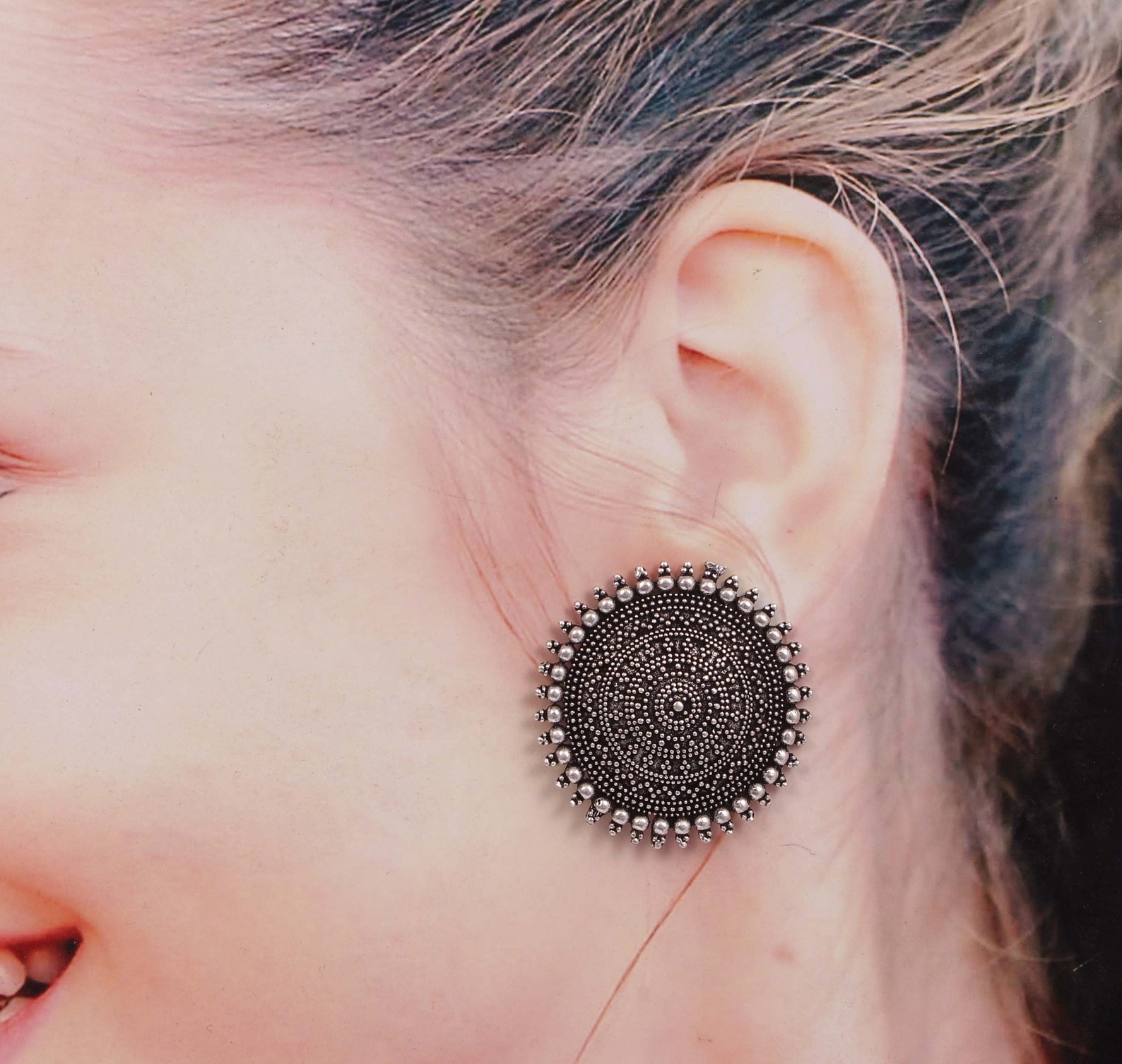 Bollywood Oxidized Silver Plated Handmade Combo of Matching - Etsy