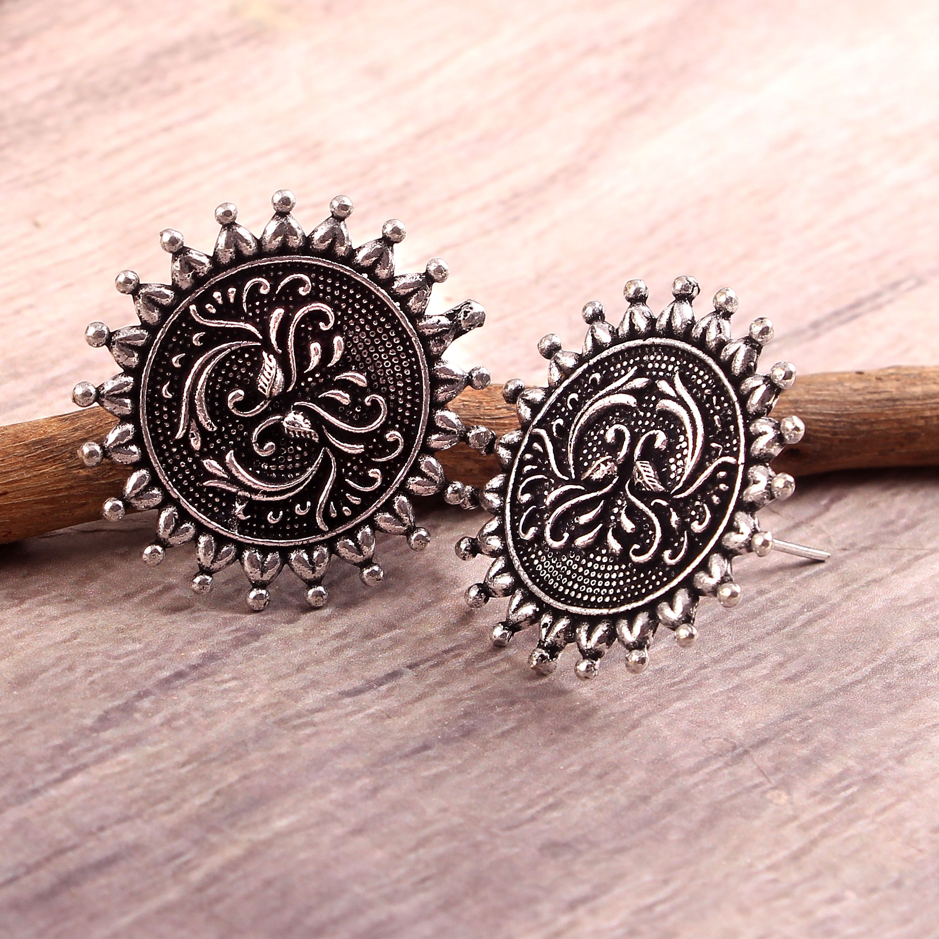 Oxidized Silver Plated Handmade Designer Jewellery Set/ Party - Etsy