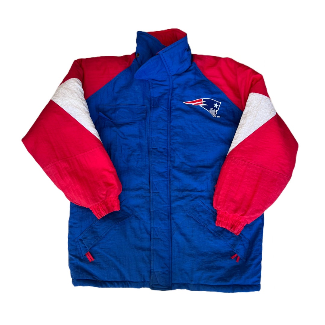 Vintage New England Patriots Logo 7 Puffer Hooded Jacket Size Medium - Etsy