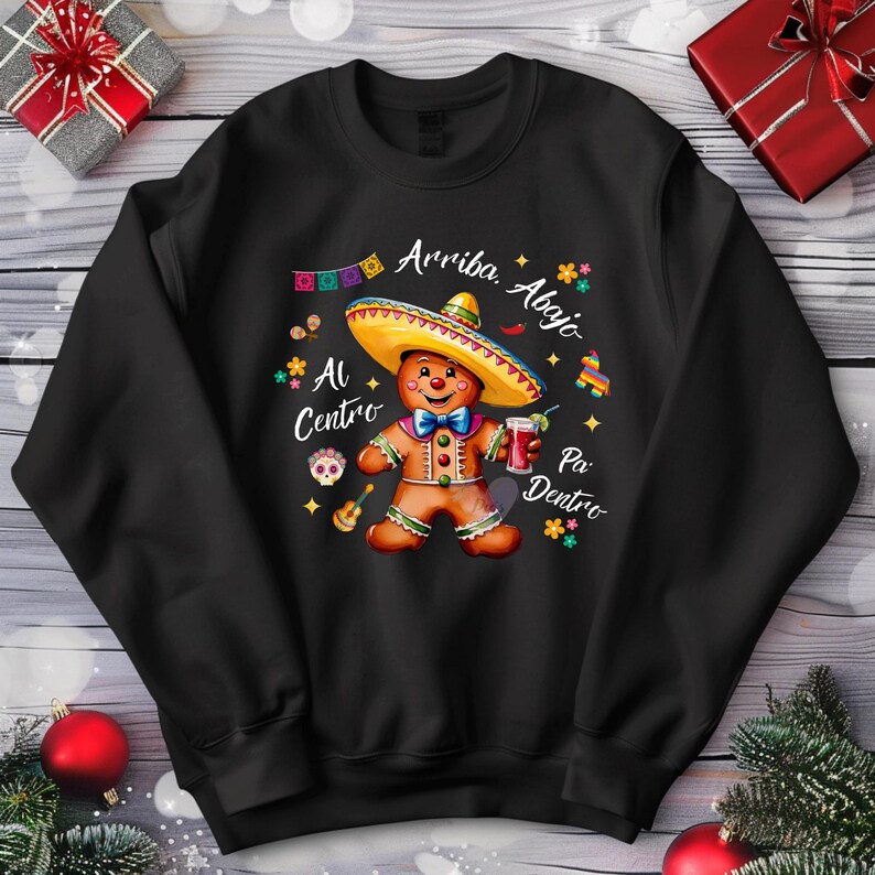 Feliz Navidad Mexican Gingerbread With Sombrero Christmas Png ...