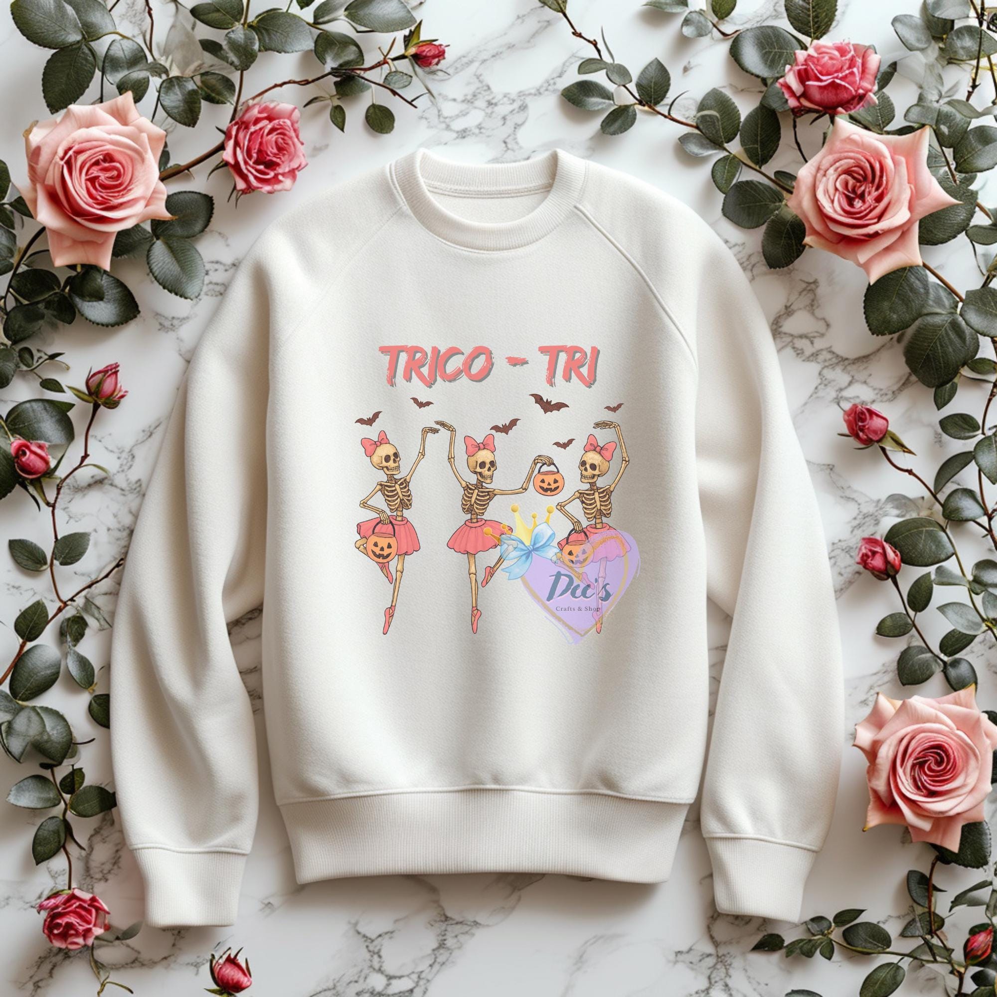 Trico Tri Dancing Skeleton Ballerinas SVG, Spanish Halloween SVG ...