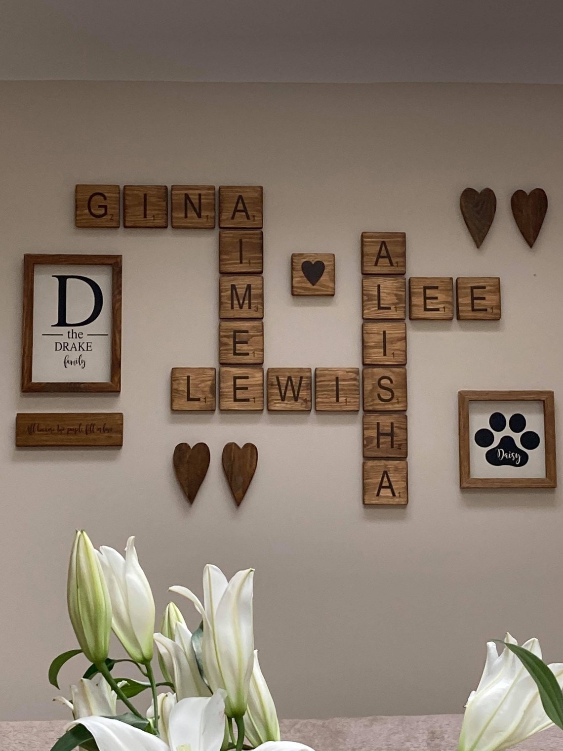 Oversized Giant Large Rustic Stained Scrabble Letters Tiles - Etsy UK