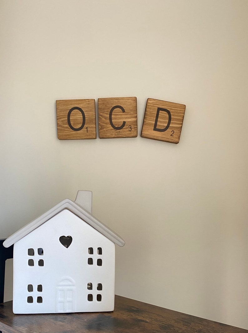 Oversized Giant Large Rustic Stained Scrabble Letters Tiles - Etsy UK