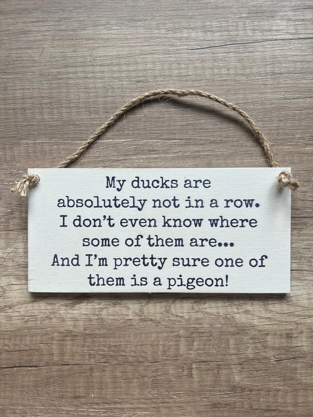Ducks in a Row Quirky Sign - Etsy UK