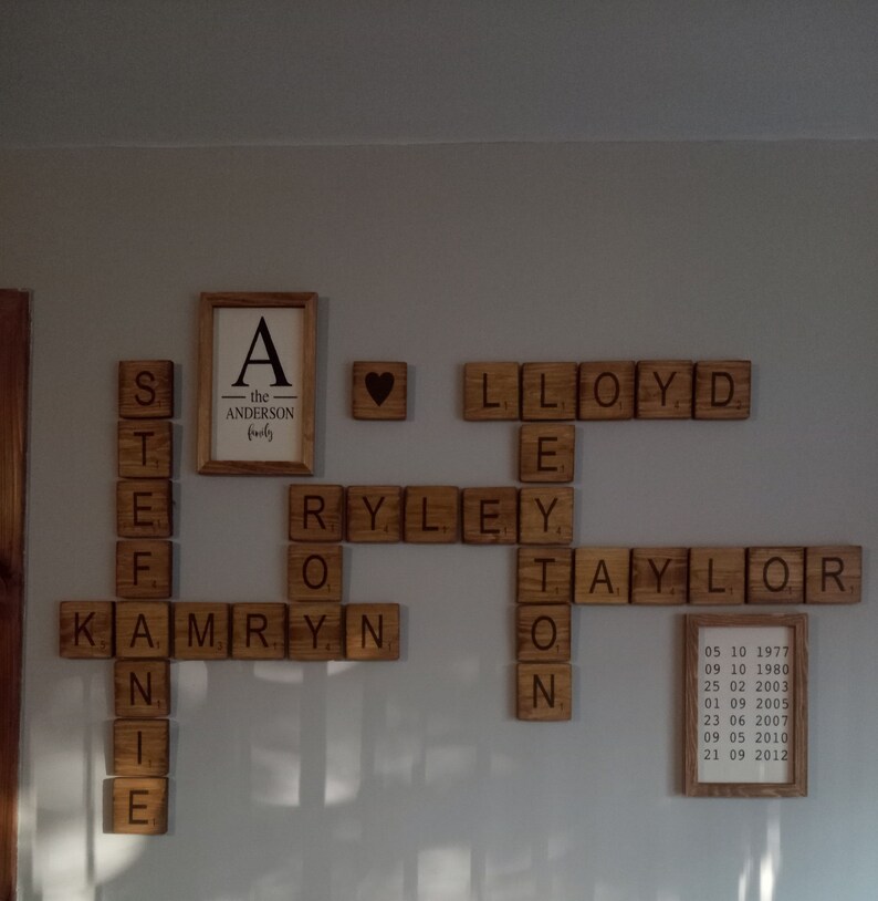 Oversized Giant Large Rustic Stained Scrabble Letters Tiles - Etsy UK