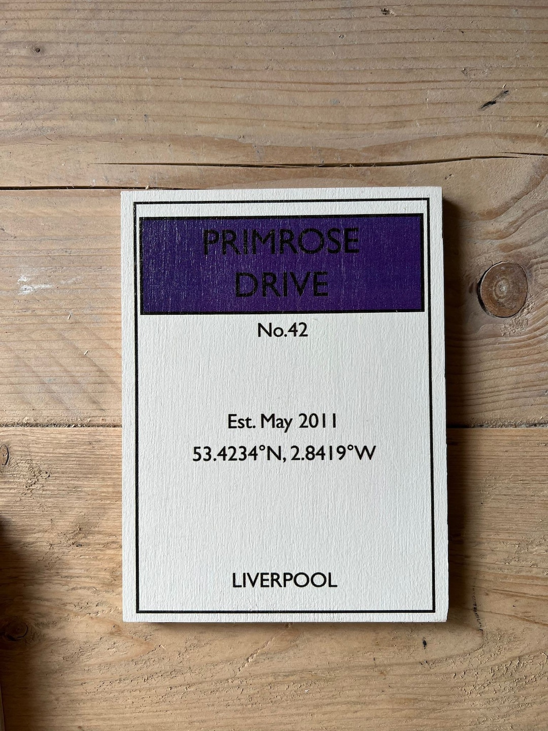 Personalised Wooden Monopoly Sign - Etsy