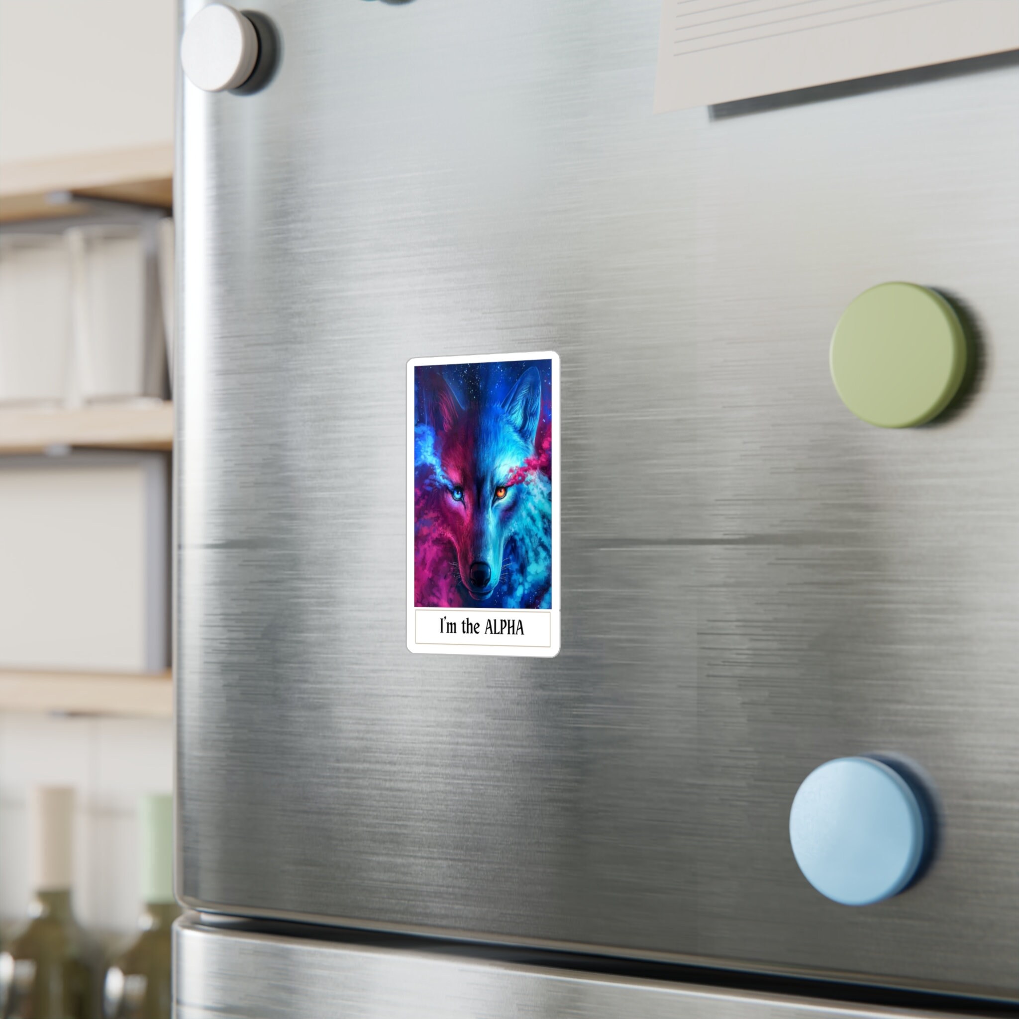 Wolf I'm the Alpha Gen Z Meme Sticker - Etsy