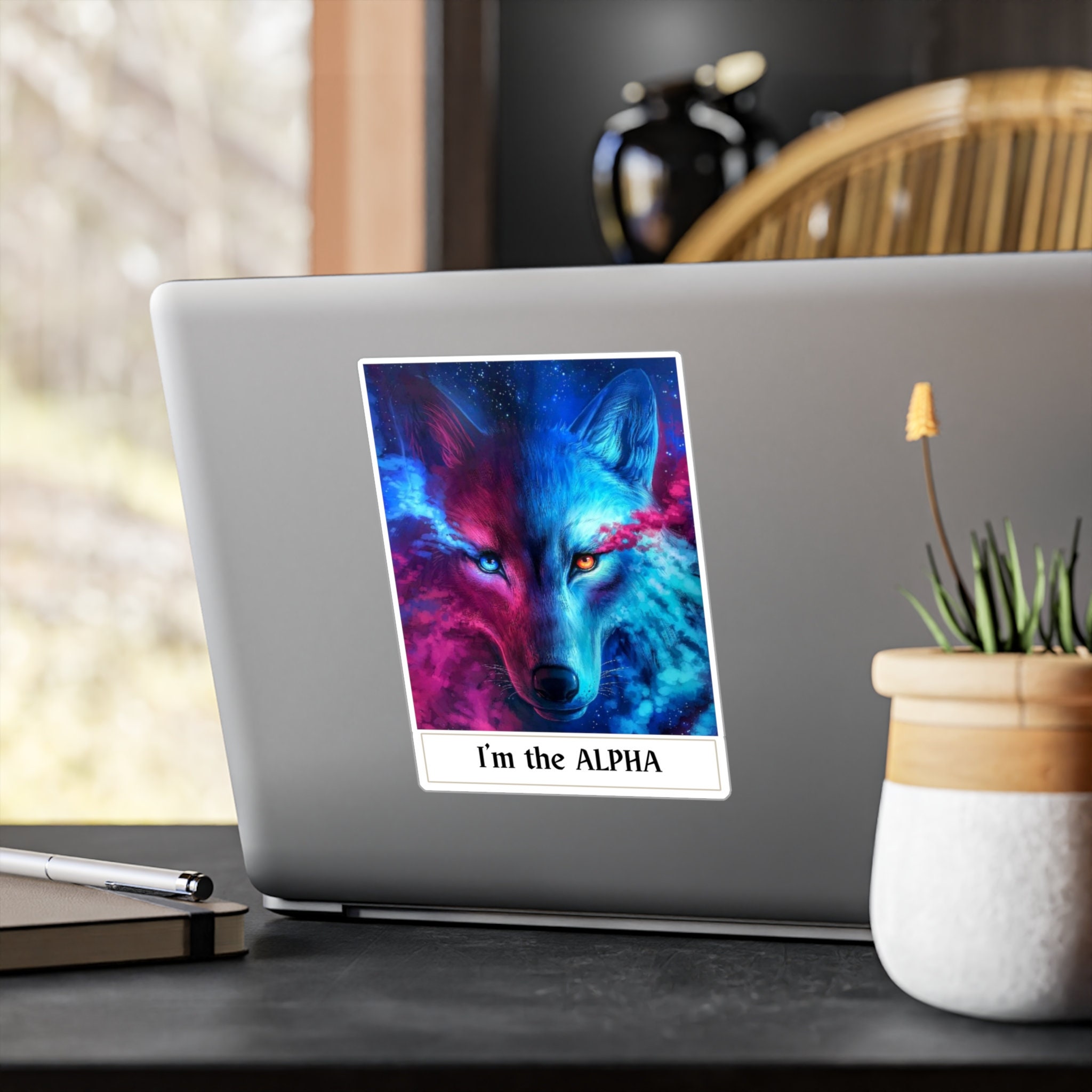Wolf I'm the Alpha Gen Z Meme Sticker - Etsy